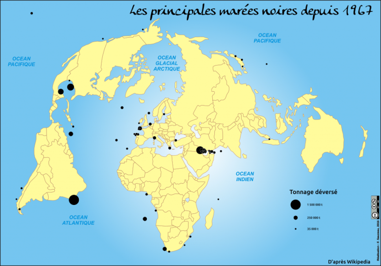 Les marées noires | L'atelier carto d'HG Sempai