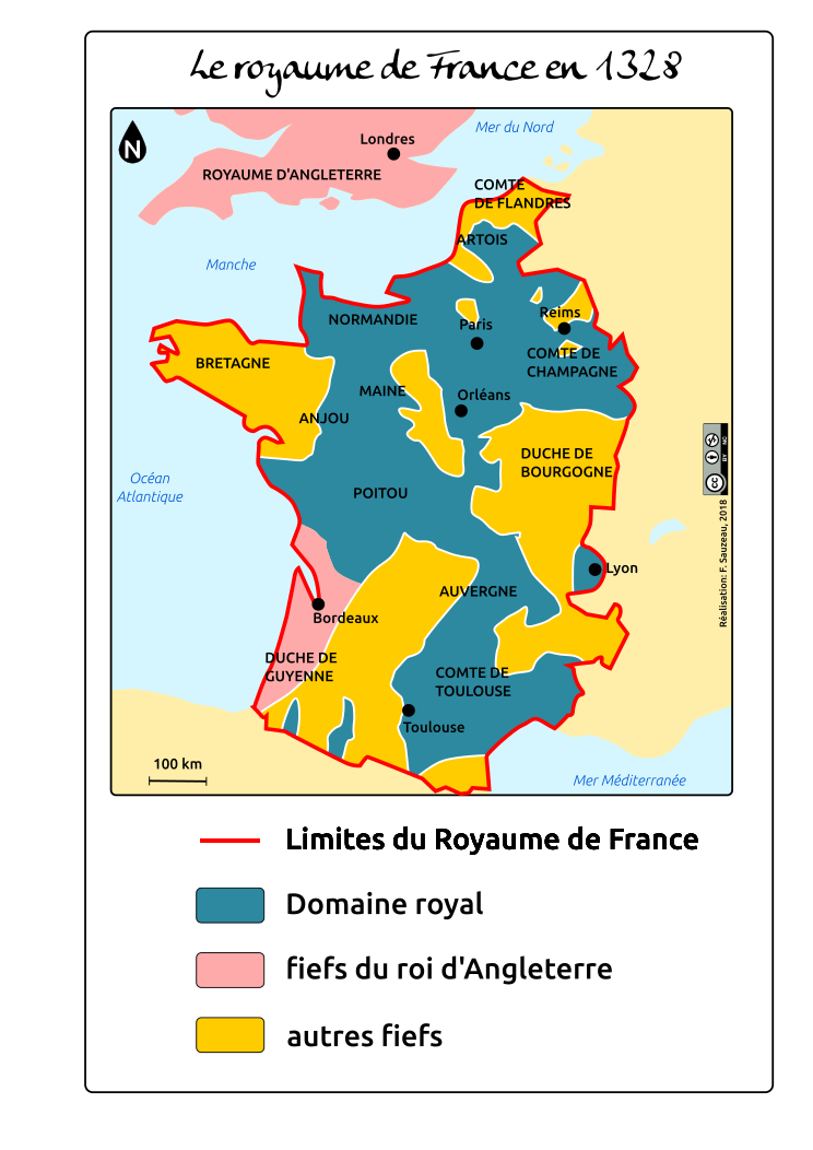 Le royaume de France en 1328 | L'atelier carto d'HG Sempai
