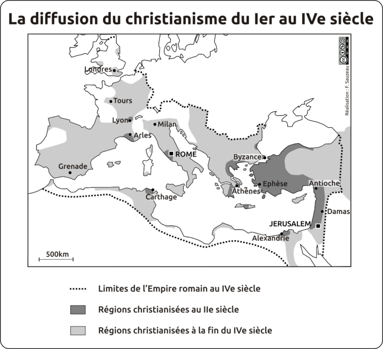 La diffusion du christianisme du Ier au IVe siècle | L'atelier carto d ...